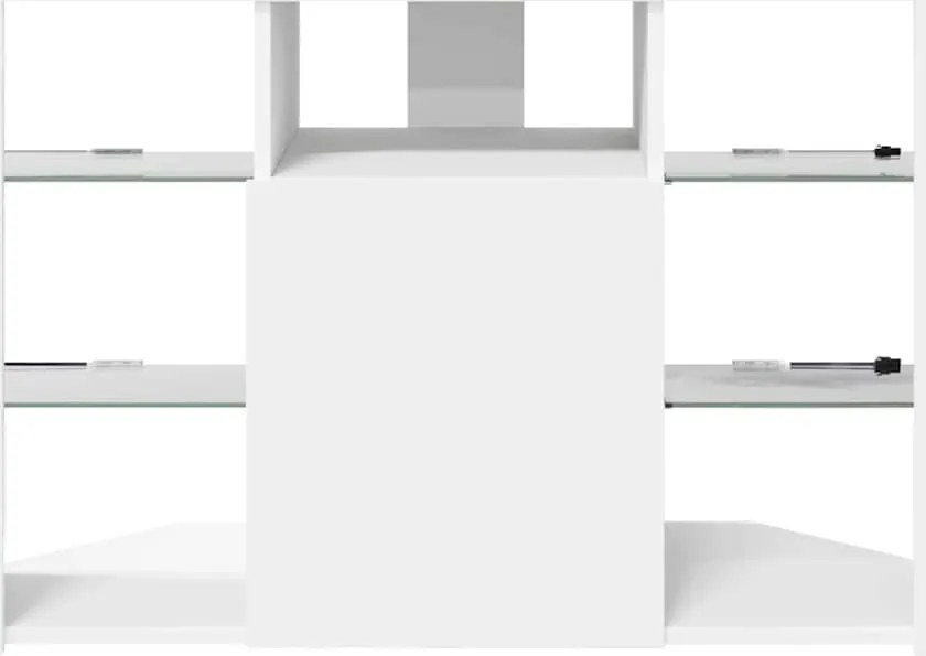 vidaXL Rohový LED TV stojan 100x40x68cm Bílá Kompozitní dřevo [889785]