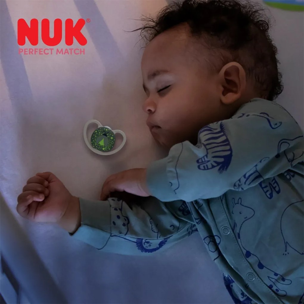 Dudlík NUK Perfect Match Air Night FIREFLY/LION 6-18m 2ks box velikost 6-18 m