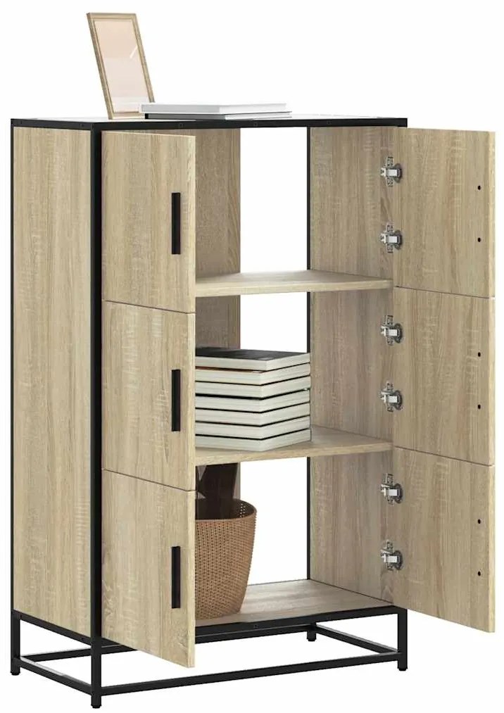 Skříň highboard dub sonoma 68x35x106,5 cm kompozit a kov