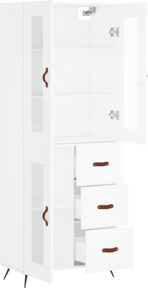Skříň highboard bílá 69,5 x 34 x 180 cm kompozitní dřevo 3198569