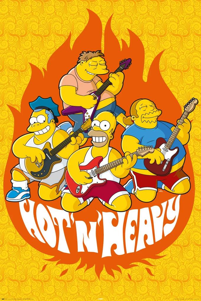 Plakát - Simpsons hot and heavy