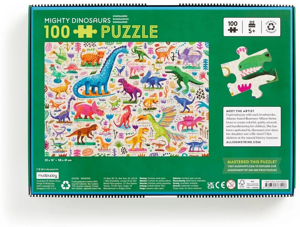 Mudpuppy Puzzle Mocní dinosauři 100 dílků