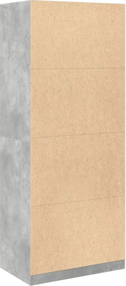 Šatní skříň betonově šedá 80 x 50 x 200 cm kompozitní dřevo 3307723
