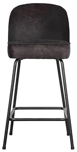 Barová židle vogue kožená černá 64 cm MUZZA