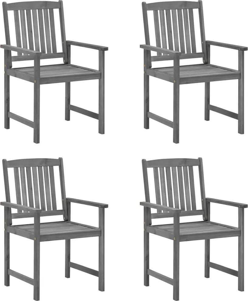 vidaXL Zahradní židle s poduškami 4 ks masivní akáciové dřevo [3061228] Barva: Modrá