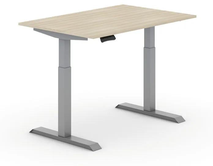 B2B Partner Výškově nastavitelný stůl PRIMO ADAPT, elektrický, 1200x800x735-1235 mm, dub, šedá podnož