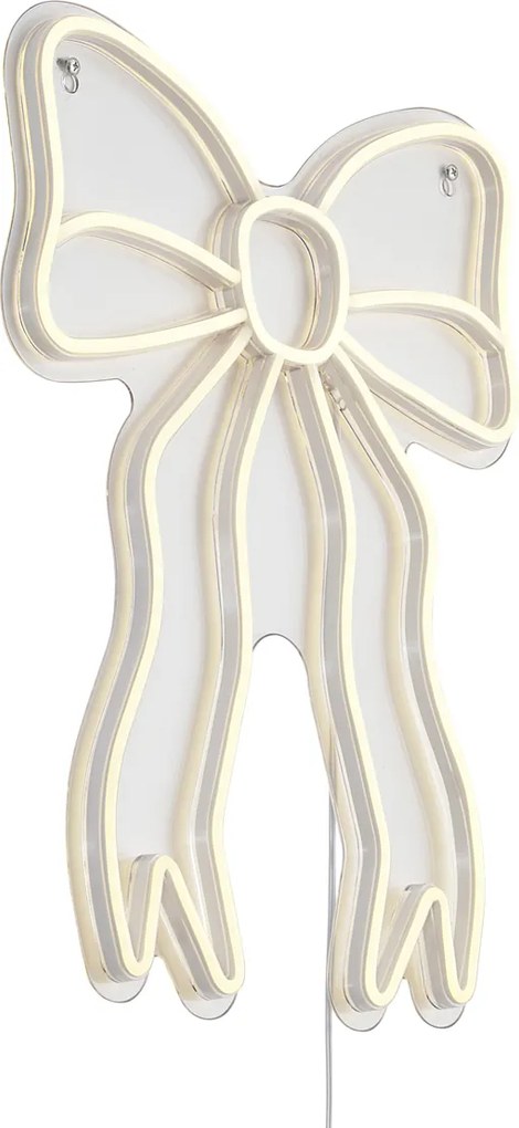 Neonová nástěnná lampa teplá bílá vč. LED - Bow
