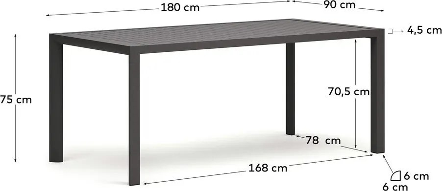 Zahradní jídelní stůl 90x180 cm Culip – Kave Home