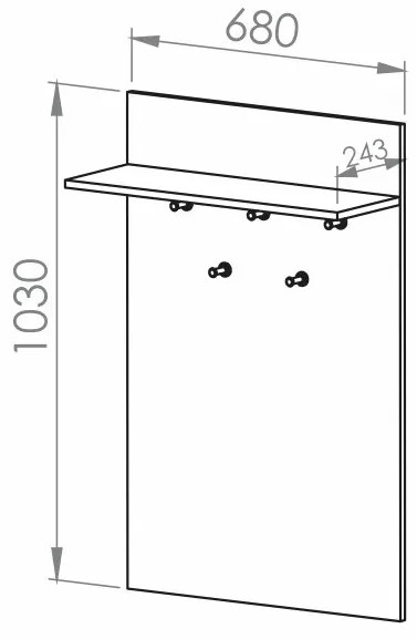 Věšákový panel KARIM