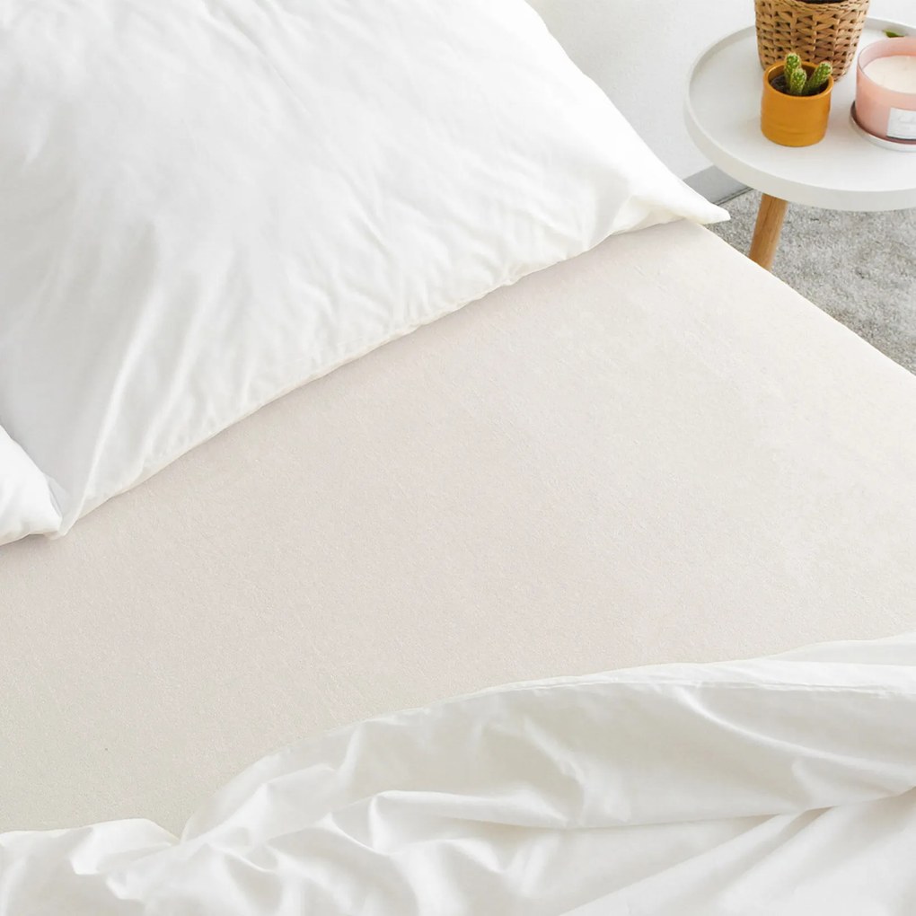 Goldea froté elastické prostěradlo - smetanové 90 x 200 cm