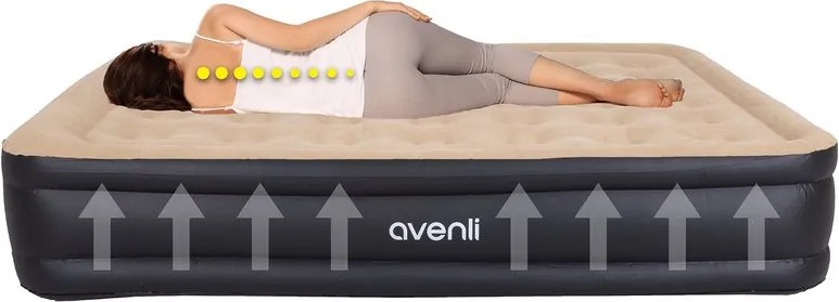 Nafukovací matrace AVENLI 24042EU s vestavěnou pumpou 203x157x47
