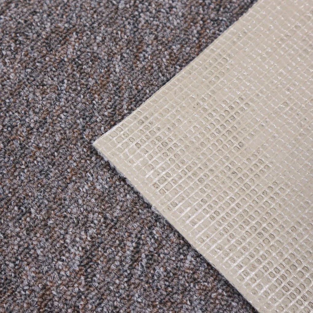 Condor Carpets, Metrážový koberec Classica 192, zátěžový, na míru, šíře 4m,5m, hnědá, ab (mřížka), chodba / předsíň