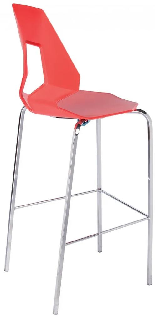 GABER - Barová židle PRODIGE - nízká, červená/chrom