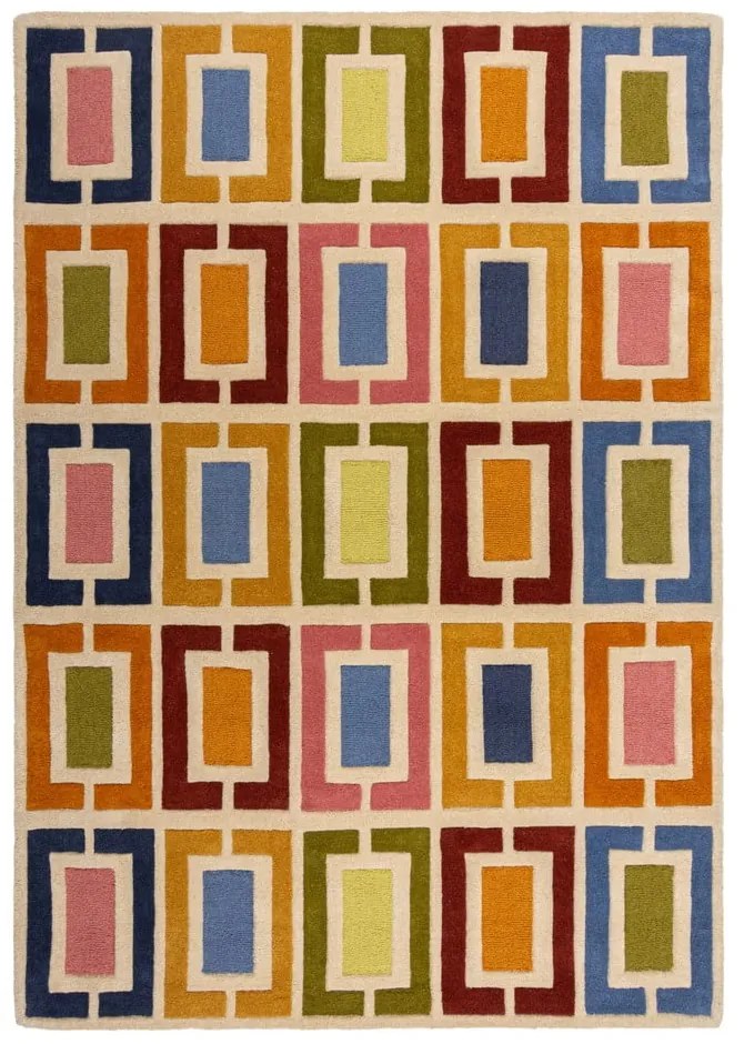 Ručně tkaný vlněný koberec 120x170 cm Retro Blocks – Flair Rugs