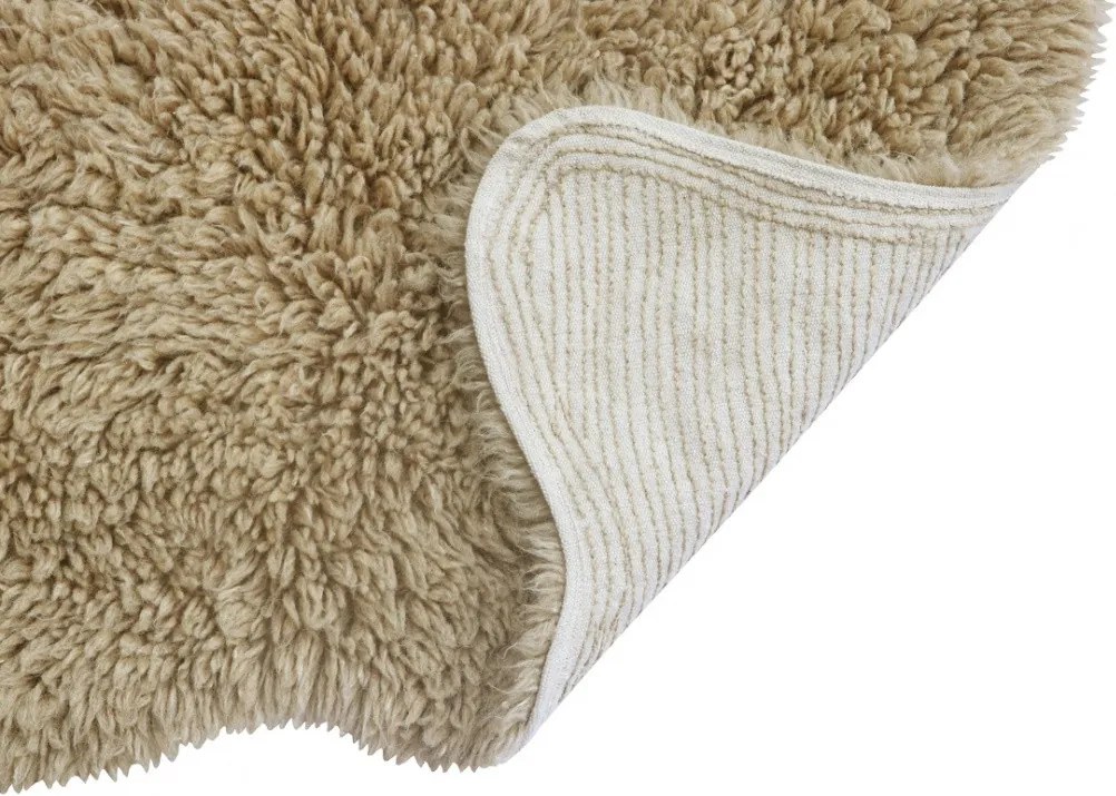 Vlnený koberec Woolly - Sheep Beige, 75x110 tvar kožušiny, béžová, obývacia izba, Lorena Canals