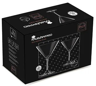 2-dílná sada koktejlových sklenic Masterpro / 350 ml / sklo / transparentní