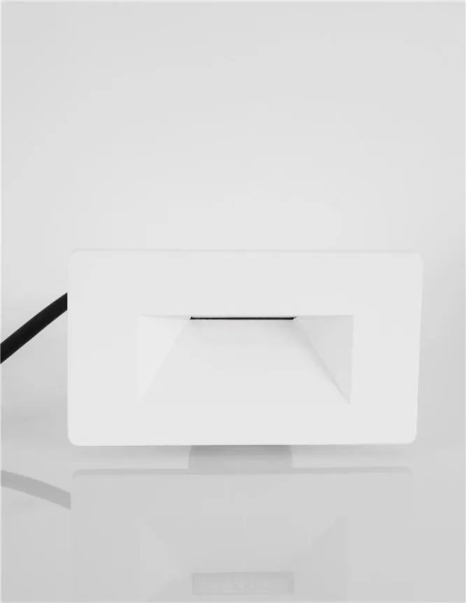 NV 9083011 Venkovní zapuštěné svítidlo do zdi COVE matný bílý litý hliník a skleněný difuzor LED 1.5W 3000K 200-240V 120st. IP54 - NOVA LUCE