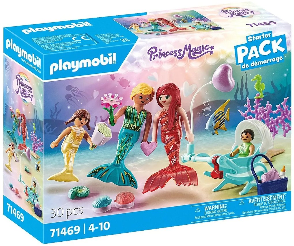 Set figurek a příslušenství playmobil 71469 láskyplná rodina mořských panen