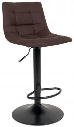 Barová židle MIDDELFART tmavě hnědá, černá podnož House Nordic 1001301