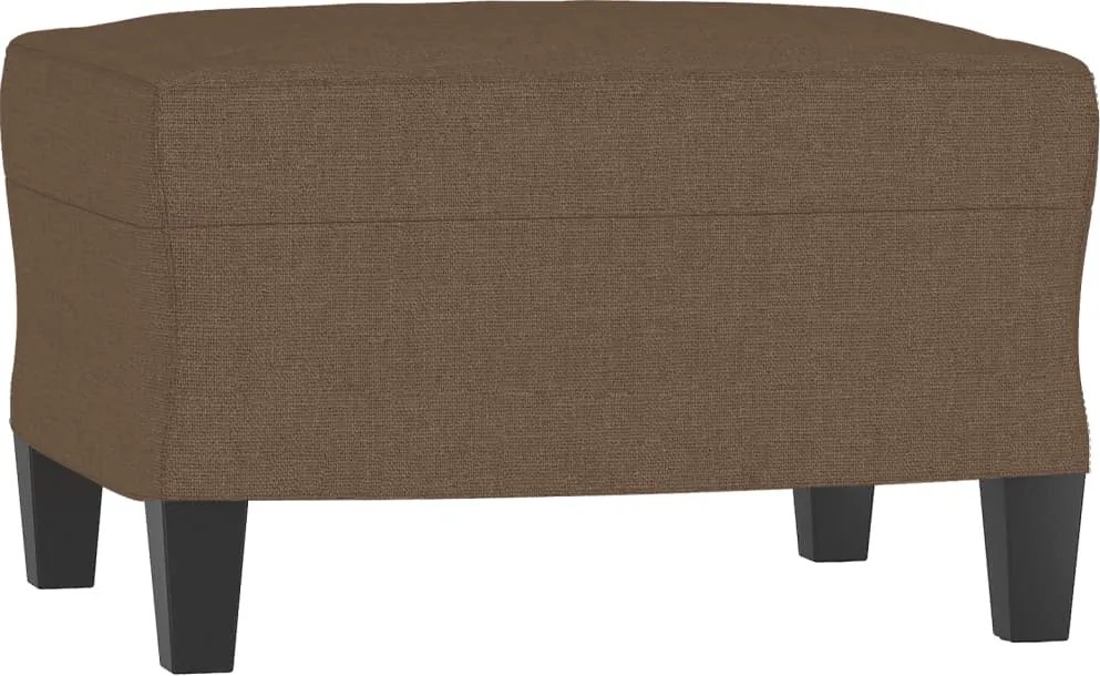 3místná pohovka s podnožkou hnědá 180 cm textil 3201154