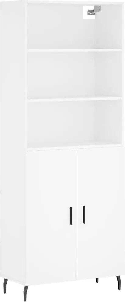 Skříň highboard bílá 69,5 x 34 x 180 cm kompozitní dřevo 3189269