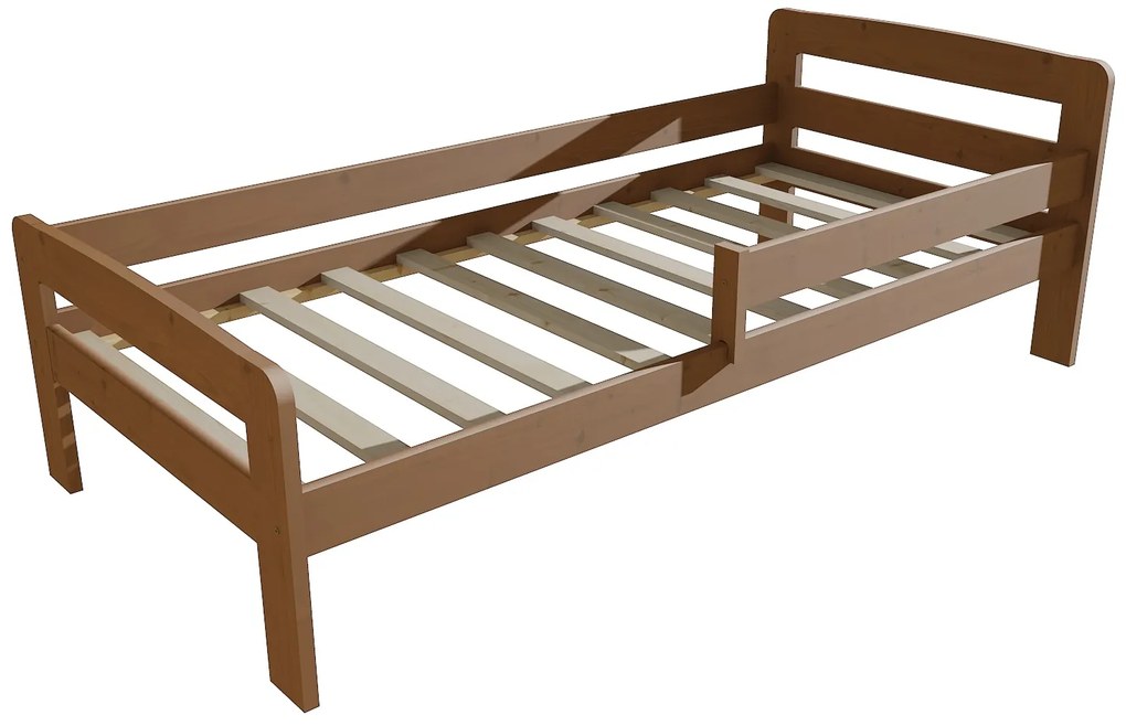 Vomaks Dětská postel se zábranou VMK008C KIDS Rozměr: 140 x 200 cm, Barva: surové dřevo