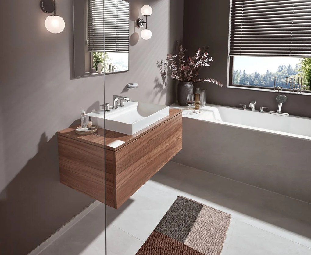 Hansgrohe Vivenis, 4-otvorová baterie na okraj vany, sBox, chromová, 75444000