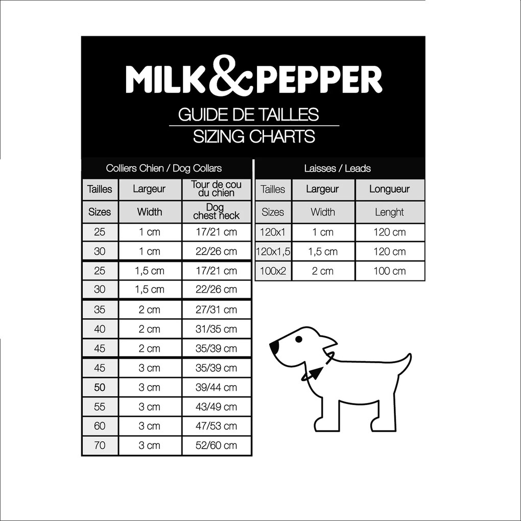 MILK&PEPPER Obojek pro psy Trafalgar béžový Velikost: 35x2 cm