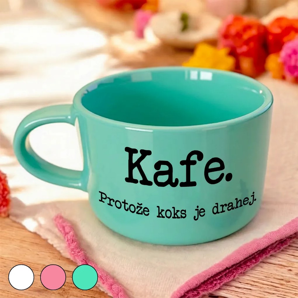 Ahome CZ Hrnek makronka - Kafe. Protože koks je drahej. Vyberte barvu: Mátová