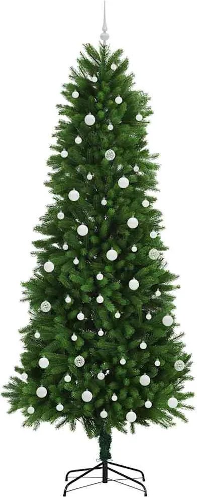 Vánoční stromeček s 300 LED diodami s stojanem Zelená 240 cm PE 3396352