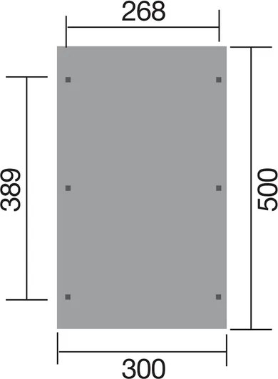 Dřevěný přístřešek na auto 606 Weka