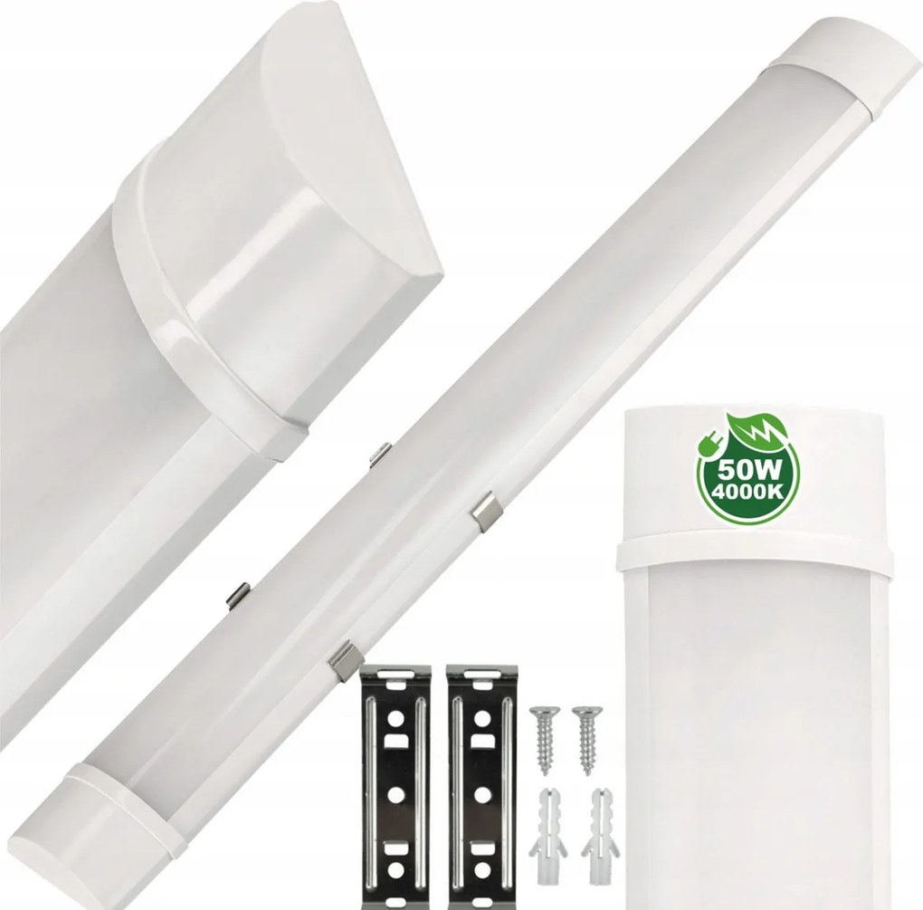 ECOLIGHT LED dílenské svítidlo 150cm - 230V - 50W - IP20 - neutrální bílá
