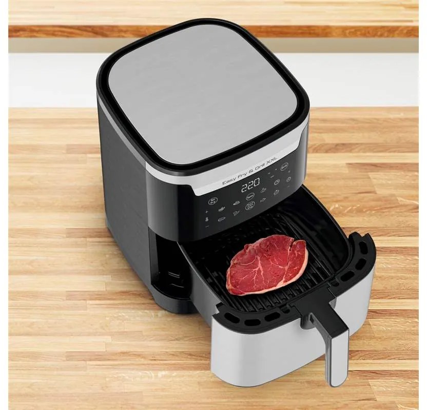 Horkovzdušná fritéza Tefal Easy Fry & Grill XXL 2v1 EY801D15 Nerezová