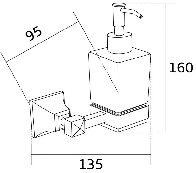Mexen příslušenství, Dalia dávkovač mýdla, chromová, 70173388-00