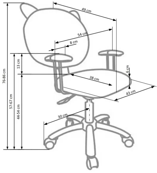 Kancelářská židle CAT růžová