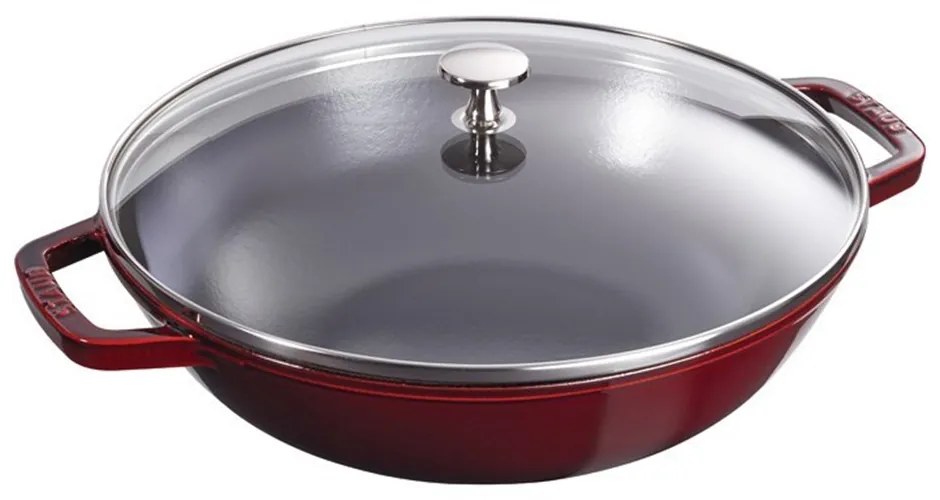 Pánev Wok STAUB 30cm vínová 4,19l