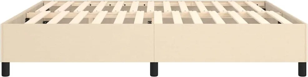 Rám postele s boxspringem krémový 160 x 200 cm textil 3120875