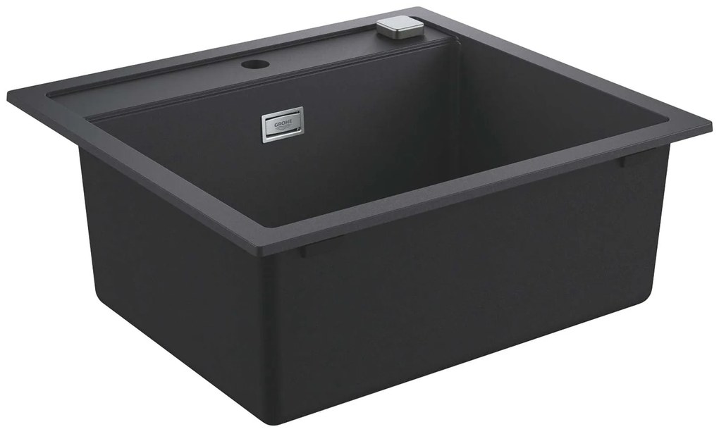 Grohe - Kompozitní dřez K700 s automatickým odtokem, 56x51 cm, granitová černá 31651AP0