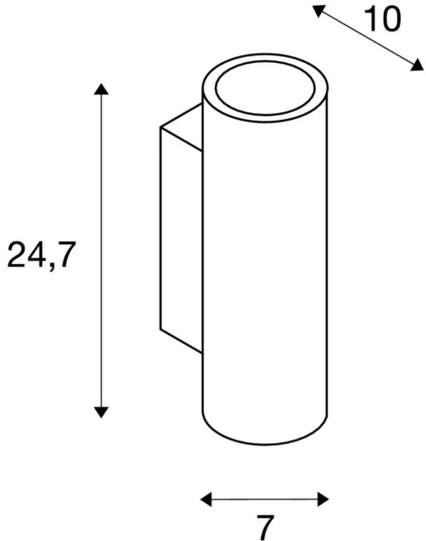 SLV 148060 Plastra up/down, nástěnné sádrové svítidlo , 2x35W GU10  výška 24,5cm