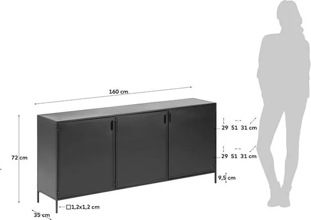 MUZZA KOMODA SHANTAY 160 X 72