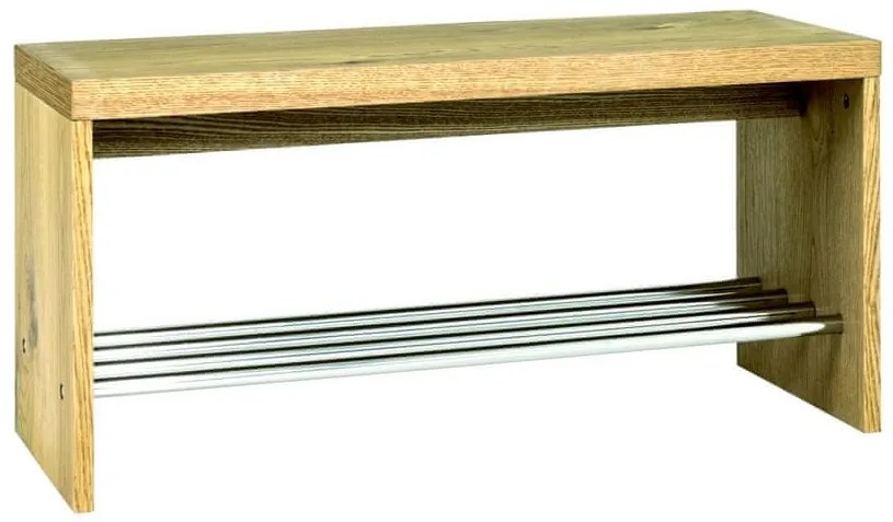 Mørtens furniture Lavice s botníkem Logan, 40 cm, dub