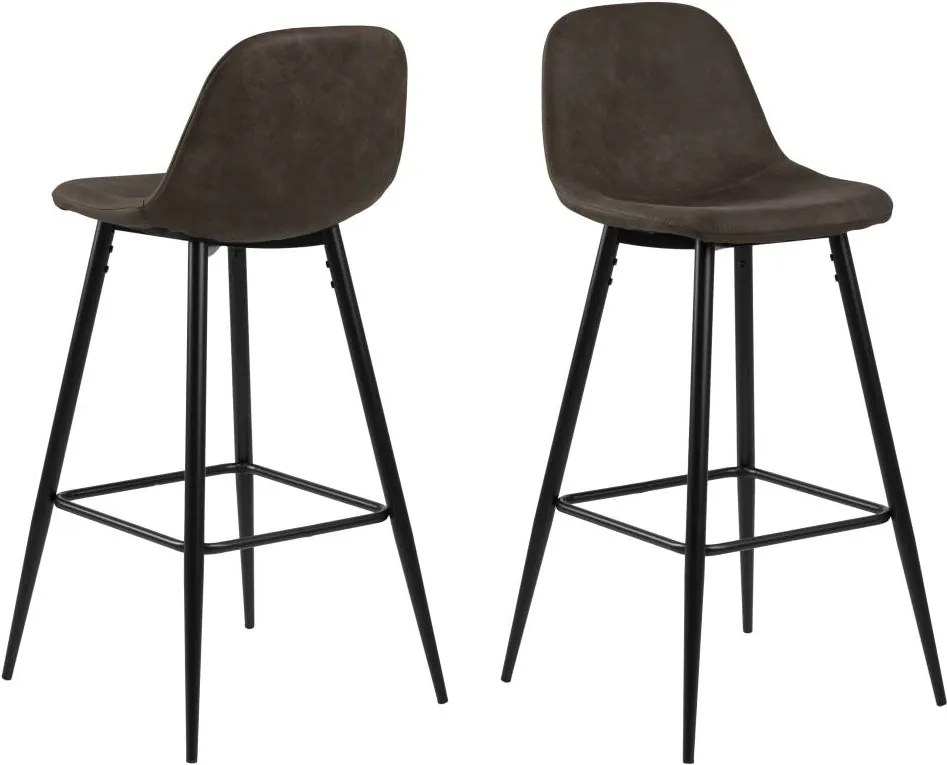 Designová barová židle Nayeli světle hnědá a černá