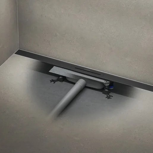 Kaldewei Flowline Zero set sprchový žlab 90 cm nerez černá mat a odtoková souprava 940000010676+687744800000 KALDEWEISET10