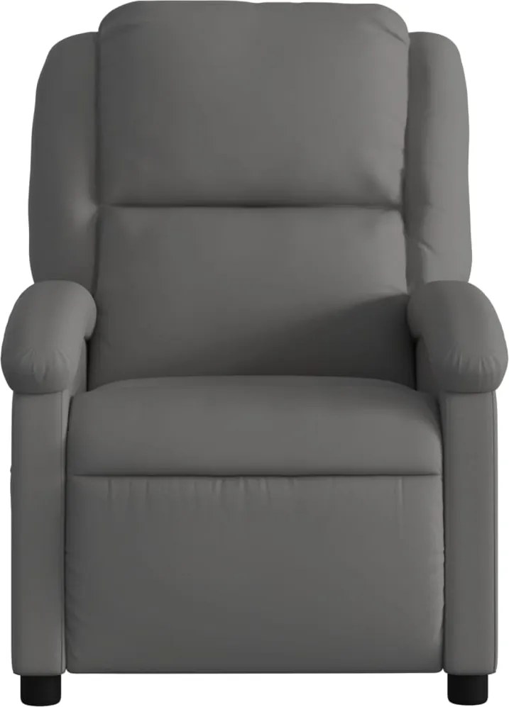 Polohovací křeslo šedé, pravá kůže 3205923