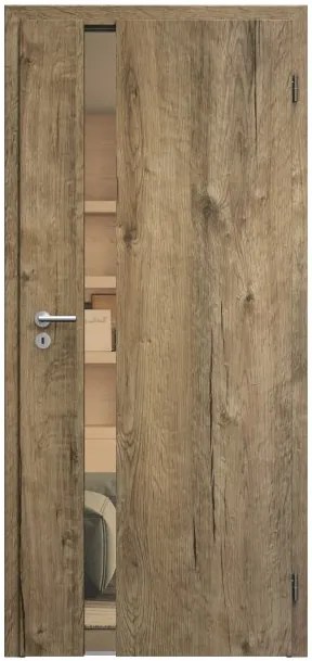SAPELI HARMONIE KOMFORT M83 - CPL LAMINÁT - OTOČNÉ DVEŘE VČ. ZÁRUBNĚ - dub sherwood Průchozí šířka (cm): 80, Průchozí výška (cm): 210, Typ skla: Čiré sklo