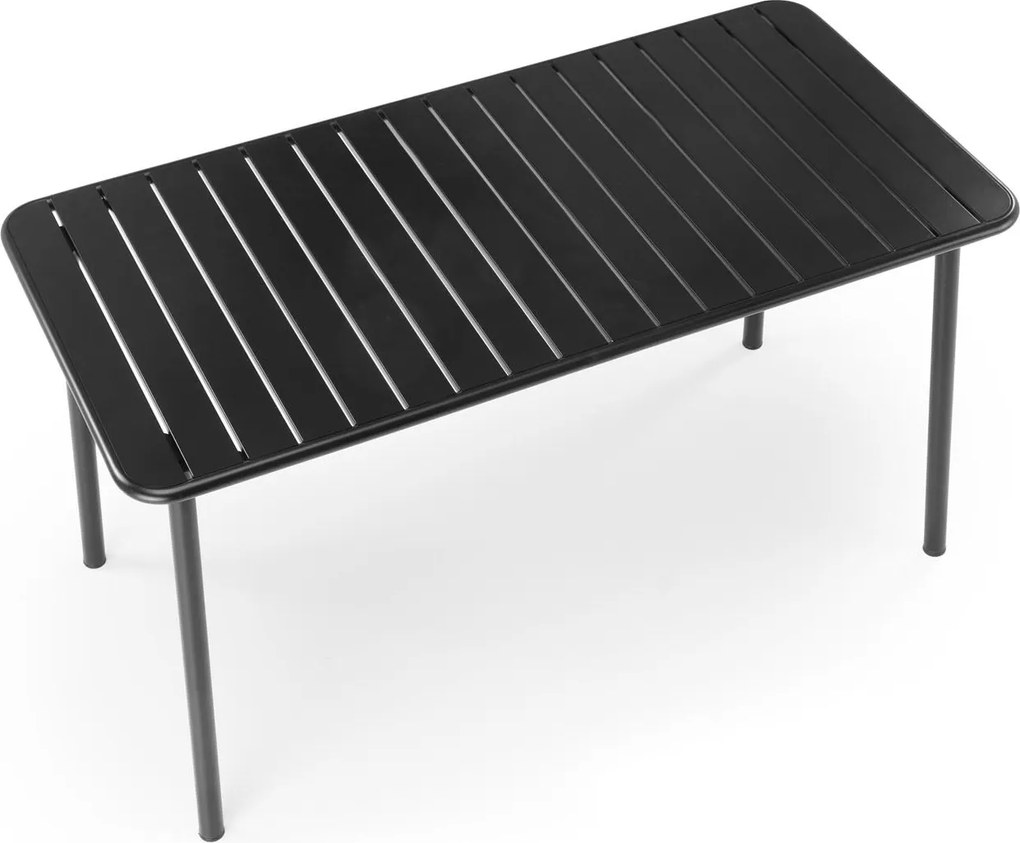 Kovový zahradní stůl Bosco 140 cm černý