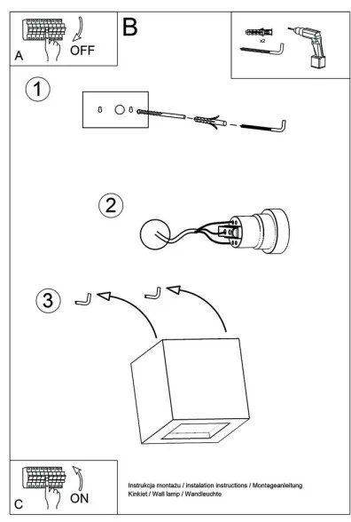 Sollux SL.0872 - Nástěnné svítidlo LEO 1xE27/60W/230V černá