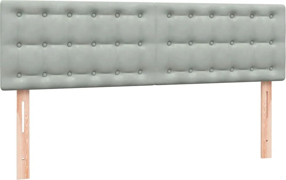Box spring postel s matrací světle šedá 160x210 cm samet 3316599