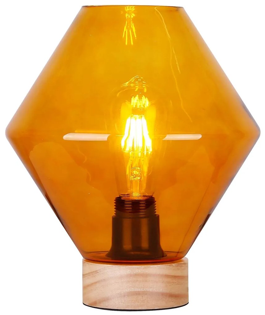Stolní skandinávská lampa SARZANA, 1xE27, 60W, oranžová Clx