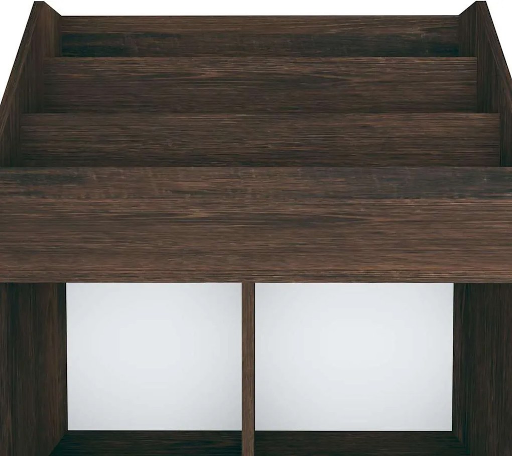 Dětský regál na časopisy kouřový dub 71 x 30 x 114 cm kompozit 339534
